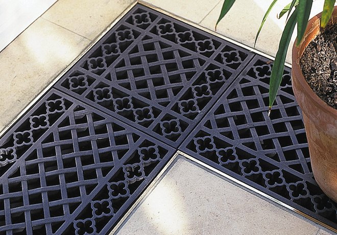 Decorative floor grates for heating systems or floor drains – Vansta ...